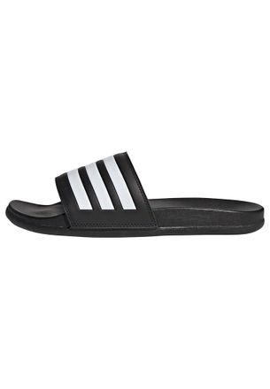 adidas Unisex Adilette Comfort Slides, Core Black / Cloud White, 40.5 EU