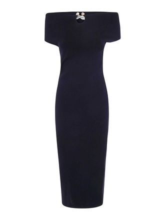 Alberta Ferretti Robe Au Genou - Noir