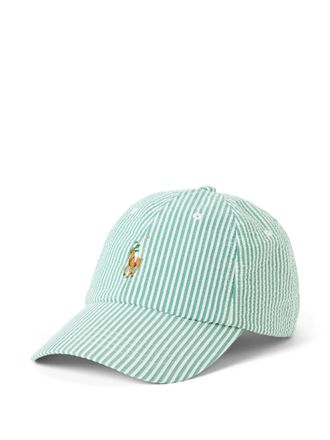 Polo Ralph Lauren casquette &agrave; rayures - Vert