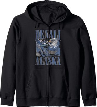 Trendy Apparel Denali Alaska Epic Bald Eagle Mountain Side Kapuzenjacke