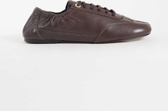 Bronx Semm-ie Sneaker mit geteilter Zehenpartie aus weichem Leder in Coffee Bean-Braun