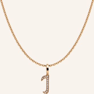 Cada Cada Kette Tiny Diamond Letter I rosegold