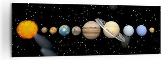 Arttor Bilder auf Leinwand 160x50cm Leinwandbild Universum Galaxie Planeten Sterne Groß XXL Wanddeko Bild Schlafzimmer Wandbilder Dekoration Wohnzimmer Wall 