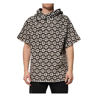 Dolce & Gabbana Homme, Sweatshirts et sweats à capuche, Brun, Taille: XL Pull Court à Capuche