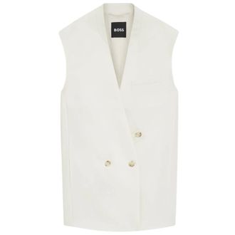 HUGO BOSS Damen, Jacken, Wei&szlig;, LGr&ouml;&szlig;e