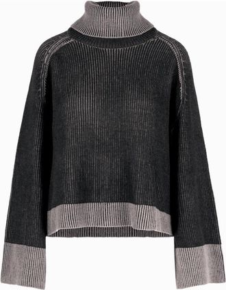 Bomboogie Femme, Pulls, Noir, Taille: 42 FR Pull en m&eacute;lange de viscose avec col roul&eacute;