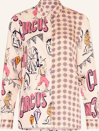 Milano Milano Italy Hemdbluse Aus Satin beige