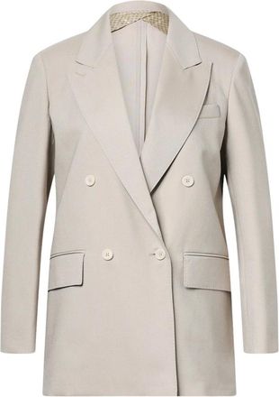 Max Mara Femme, Vestes, Beige, Taille: 30 FR Blazer Crois&eacute;