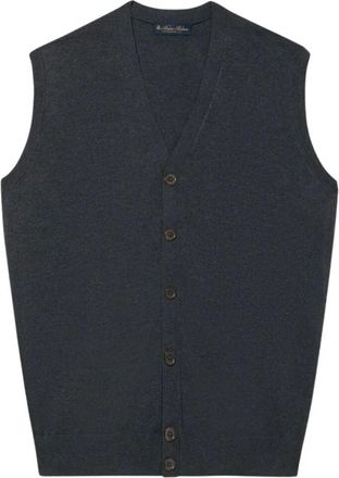 Brooks Brothers Gilet Boutonn&eacute; - Homme - Pulls - Gris - Taille: XL