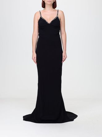 Stella McCartney Robe de soir&eacute;e longue en viscose avec bretelles bijoux et tra&icirc;ne