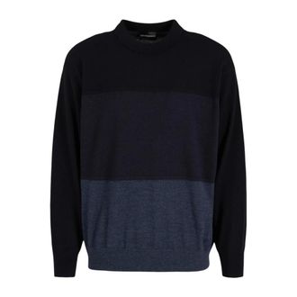Armani Blauer Farbverlauf Pullover - - Knitwear - Herren - Mehrfarbig - M
