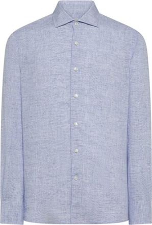 Seventy Homme, Chemises, Bleu, Taille: 4XL Chemise coupe classique en lin et coton lav&eacute;