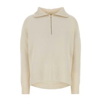 Max Mara Crasso Oversized Kaschmir Pullover - - Knitwear - Damen - Wei&szlig; - L