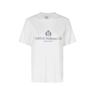 Sporty & Rich Logo-Print Crew Neck T-Shirt - White