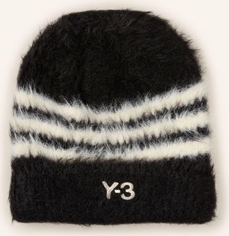 Yohji Yamamoto M&uuml;tze Y-3 3-Streifen schwarz