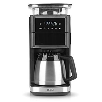 Beem FRESH-AROMA-PERFECT III Filterkaffeemaschine mit Mahlwerk - Thermo | Edelstahl | Mit Isolierkanne & Aroma-Plus-Funktion | Permanentfilter & 24-H-Timer