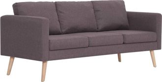 vidaXL 3-Sitzer-Sofa Stoff Taupe Vidaxl