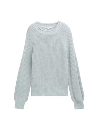 Tom Tailor Tom Tailor Damen 1043309 Pullover, 14395 - Silver Cloud Blue Melange, L EU