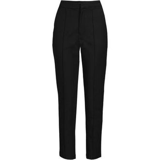 Lands End Kn&ouml;chellange High Waist Hose, Damen, Gr&ouml;&szlig;e:44 regular, Schwarz, Baumwoll-Mischung/Nylon-Mischung, by Lands End