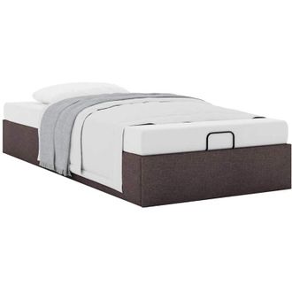 vidaXL Ottoman-Bett ohne Matratze Dunkelbraun 80x200 cm Stoff vidaXL