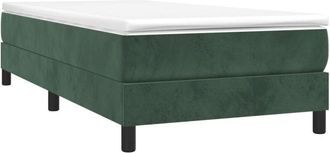 vidaXL Boxspringbettgestell Dunkelgr&uuml;n 90x190 cm Samt vidaXL
