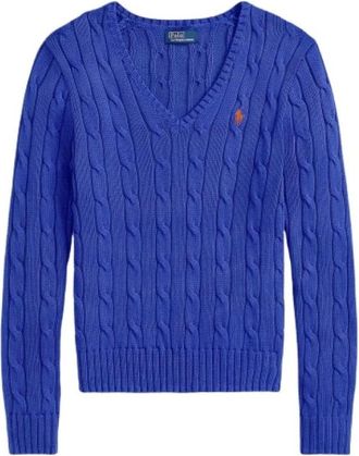 Polo Ralph Lauren Femme, Pulls, Bleu, Taille: 38 FR Kimberly V-Neck Sweater