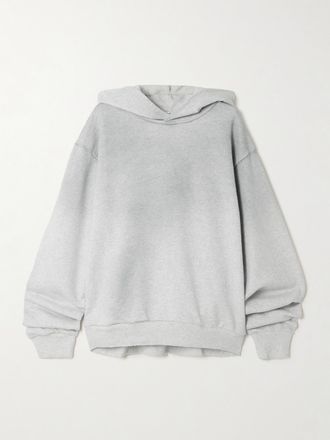 Acne Studios Printed Cotton-blend Jersey Hoodie - Gray