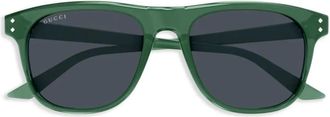 Gucci lunettes de soleil &agrave; monture ronde - Vert