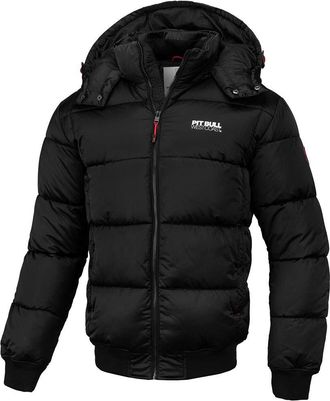 Pitbull Winterjacke Herren mit Kapuze Walpen II, Jacke Herren mit Rei&szlig;verschluss, Bequeme Seitliche Taschen, Herren Jacken Perfekt f&uuml;r Winter, schwarz Gr&ouml;&szlig;e X