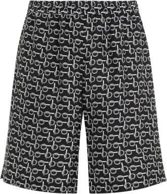 Burberry Homme, Shorts, Noir, Taille: L Monogram Print Relaxed Fit Shorts