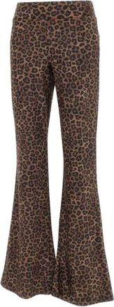 MC2 Saint Barth Femme, Pantalons, Brun, Taille: 40 FR Pantalon &Eacute;vas&eacute; Imprim&eacute; Animal