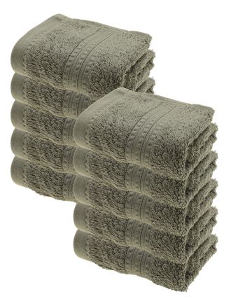 Julie Julsen Bio G&auml;stetuch-Set 10 STK. 30x50 Silbergrau 100% Baumwolle Frotte 550g/m&sup2;