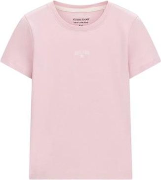 Guess Tee-shirt col rond en coton m&eacute;lang&eacute;