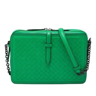 Bottega Veneta Pre-owned Gewebte Leder Schultertasche - - Pre-owned - Damen - Gr&uuml;n - ONE SIZE