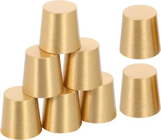 Soimiss 8 St&uuml;ck Teiliges Messing F&uuml;&szlig;e Konisch Stabile rutschfeste M&ouml;belbeine K&uuml;chenm&ouml;bel F&uuml;&szlig;e Dekorative Tablett St&auml;nder Holz Schneidebrett Schutzpads