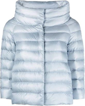 Herno Knielanger Mantel - Hellblau