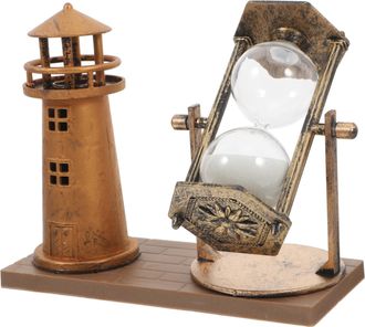 Hemoton Vintage Sanduhr Aus Glas Mit Kunststoffsockel Retro Schreibtisch Dekoration F&uuml;r Zuhause Und B&uuml;ro Bruchsicheres Zeitmessger&auml;t Und Kreative Wohnraumdeko