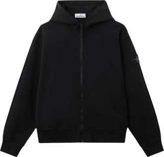 Stone Island Homme, Sweatshirts et sweats &agrave; capuche, Noir, Taille: L Cotton Fleece Sweat &agrave; capuche Sweater