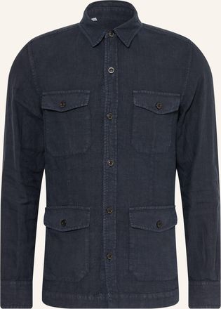 Boglioli Boglioli Leinen-Overjacket blau