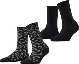 Esprit Art Pattern Multipack W So Coton Fantaisie Chaussettes, Noir Black 3000, 35-38 (Lot de 2) Femme