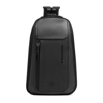 Piquadro Homme, Sacs, Noir, Taille: ONE Size Sac bandouli&egrave;re convertible en sac &agrave; dos