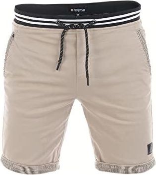 Riverso RIVMichel Bermuda Court pour Homme, Coupe régulière, pour lété, Le Sport, la Plage, avec Cordon de Serrage, Poches en Coton, Marron, XXXXL