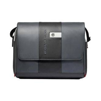 Piquadro Messenger Umh&auml;ngetasche mit ausgepolstertem Laptop-Fach und Tasche f&uuml;r AirPods- RFID-gesch&uuml;tzt - - Bags - Herren - Grau - ONE SIZE