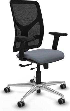 Piqueras y Crespo B&uuml;rostuhl mit 2D-Armlehnen, h&ouml;henverstellbare Lendenwirbelst&uuml;tze, ausgestattet mit Syncro/Traslack und Schneideschaum, mit Rollen von 65 mm, Parkett, 