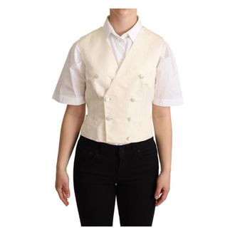Dolce & Gabbana &Auml;rmellose Weste - - Jackets - Damen - Beige - L