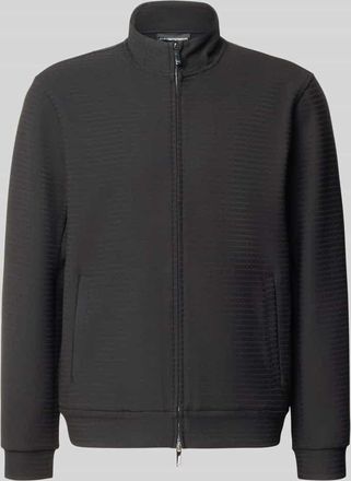 Emporio Armani Sweatjacke mit Stehkragen und Zweiwege-Rei&szlig;verschluss
