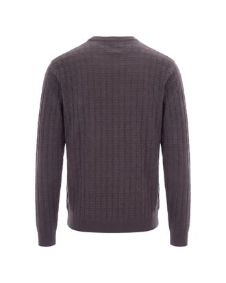 Emporio Armani Textured Knit Sweater - Gray