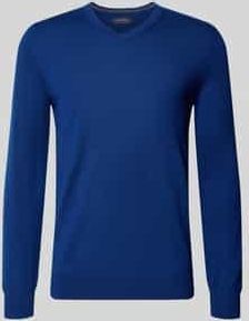 Christian Berg Strickpullover aus Woll-Mix mit V-Ausschnitt