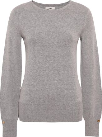 Mavi Damen Crew Neck Basic Sweater, Light Grey Melange, XS