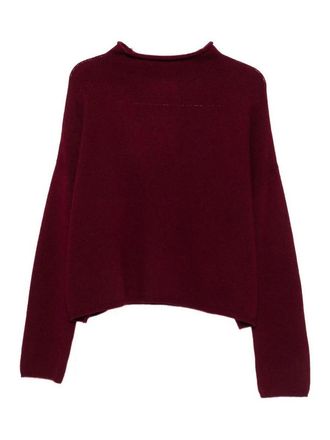 Lisa Yang Pull Col Rond - Rouge Brun